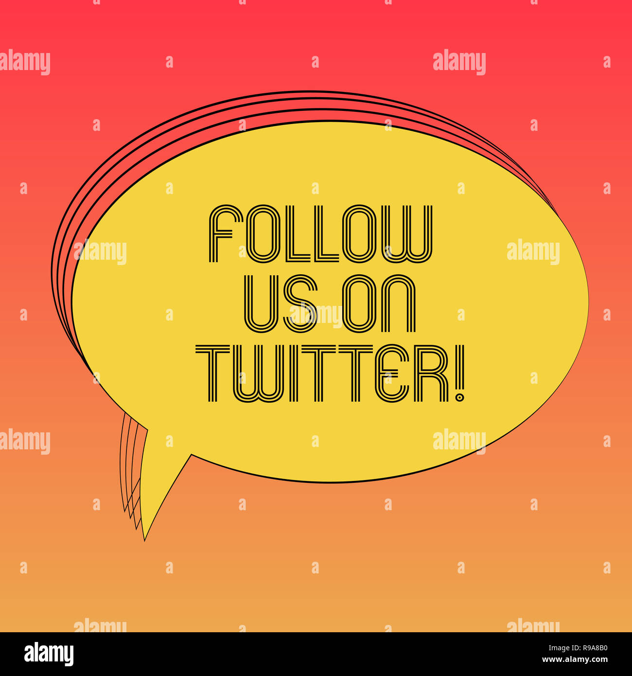 Conceptual hand writing showing Follow Us On Twitter. Business photo ...