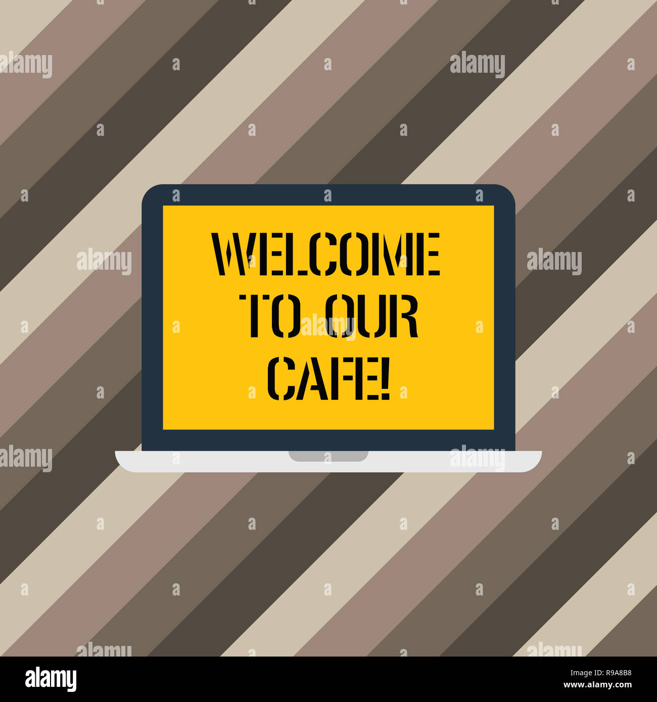 Text sign showing Welcome To Our Cafe. Conceptual photo Greeting ...