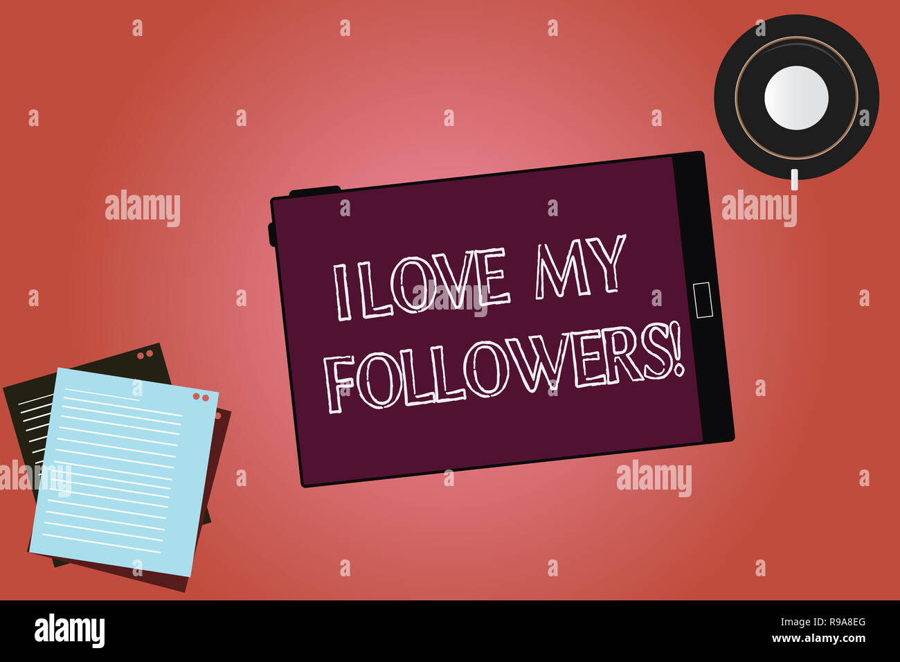 Text sign showing I Love My Followers. Conceptual photo Appreciation ...