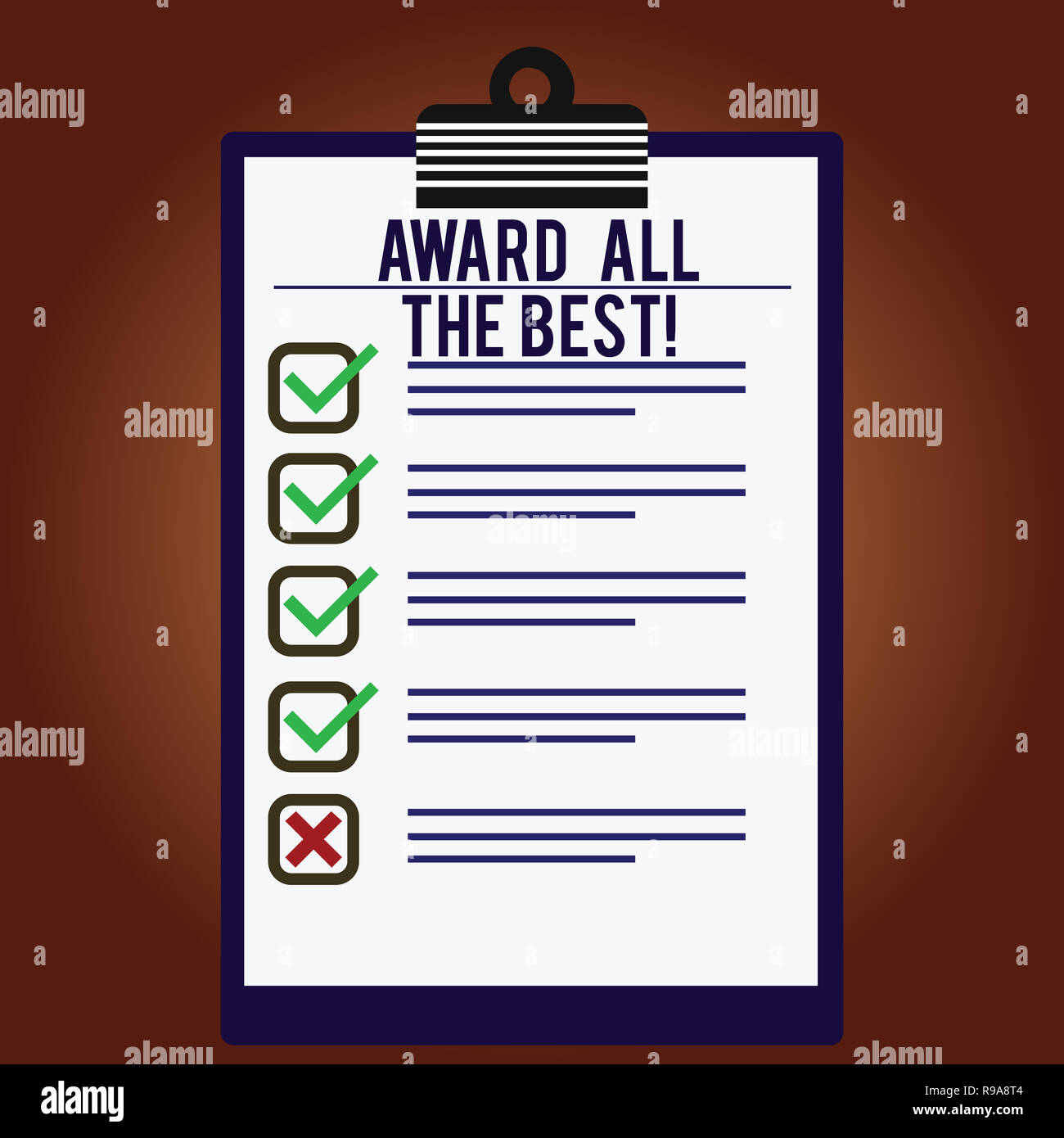 Word writing text Award All The Best. Business concept for Recognize ...