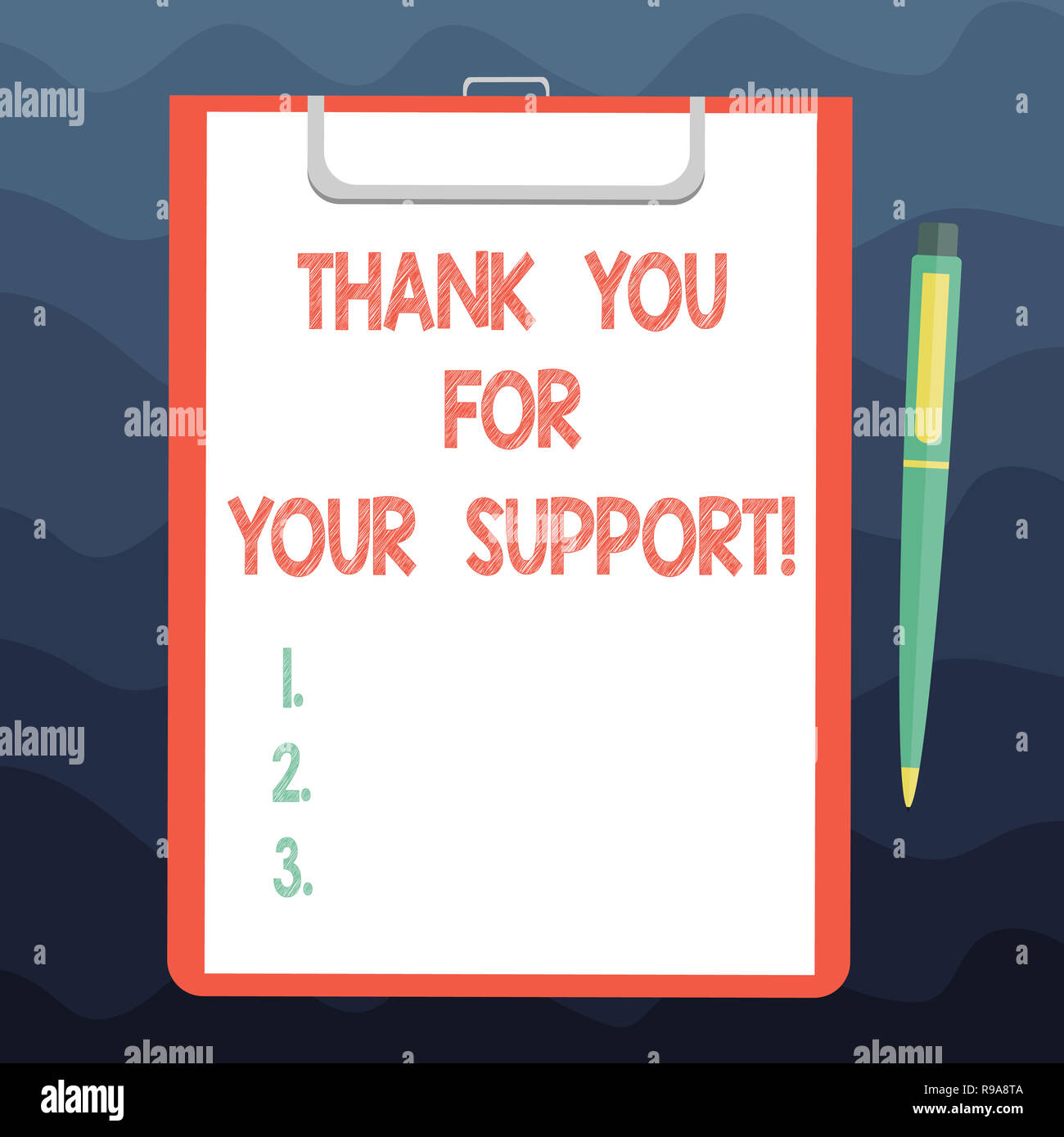 Writing note showing Thank You For Your Support. Business photo ...