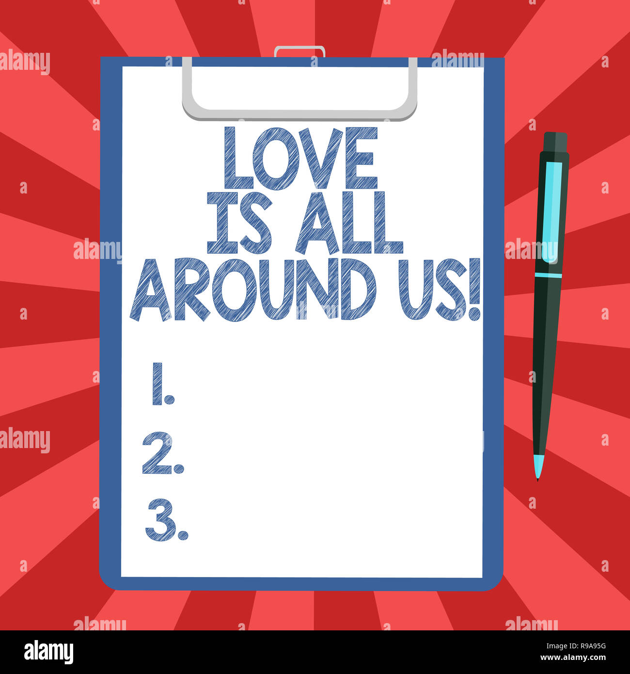 Conceptual hand writing showing Love Is All Around Us. Business photo ...