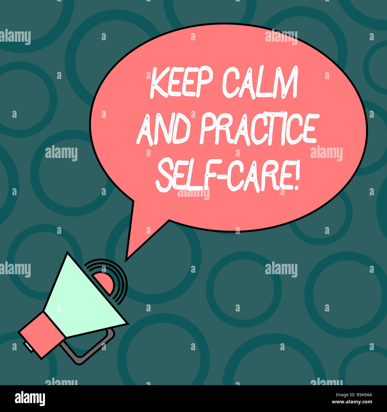 Text sign showing Keep Calm And Practice Self Care. Conceptual photo Be ...