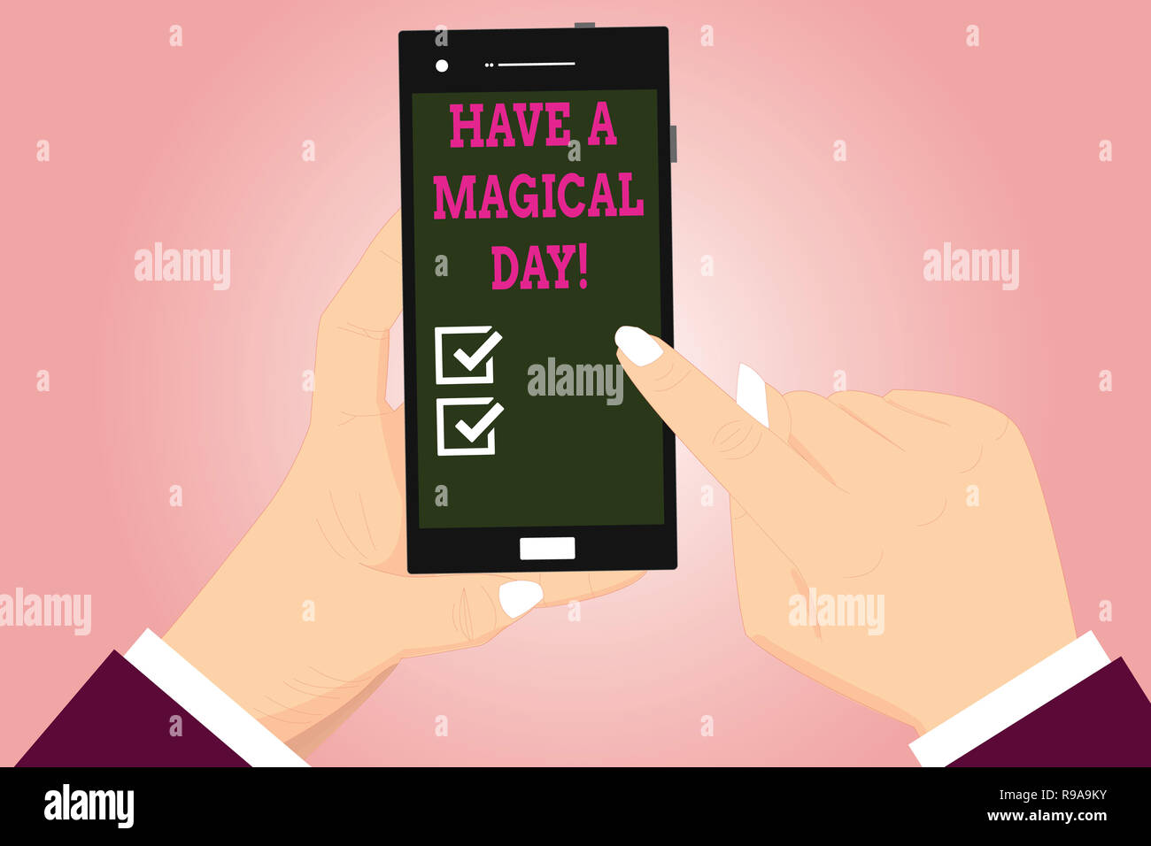 Text sign showing Have A Magical Day. Conceptual photo Wishing you good ...