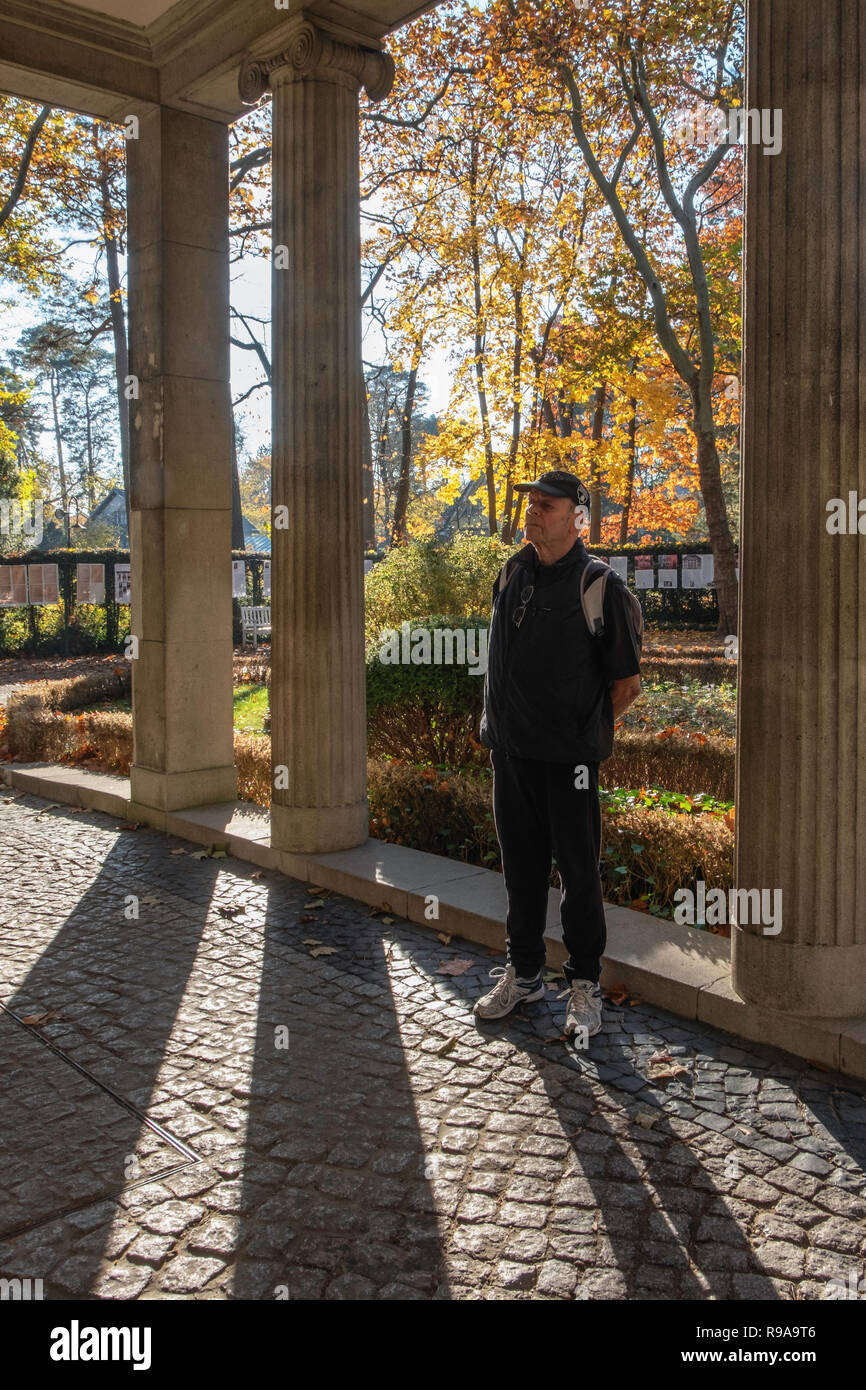 Berlin. Elderly man at House of the Wannsee Conference Memorial Site ...