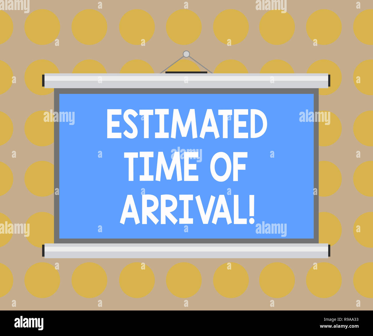 Word writing text Estimated Time Of Arrival. Business concept for Hours ...