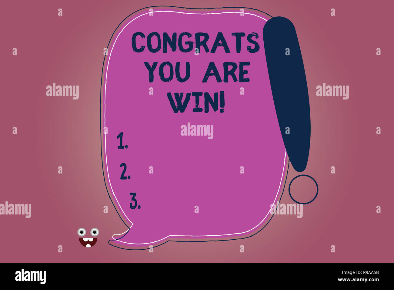 Conceptual hand writing showing Congrats You Are Win. Business photo ...