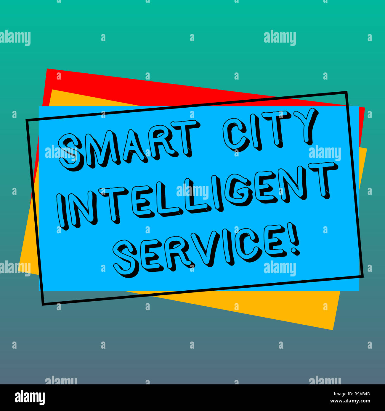 Handwriting Text Writing Smart City Intelligent Service Concept