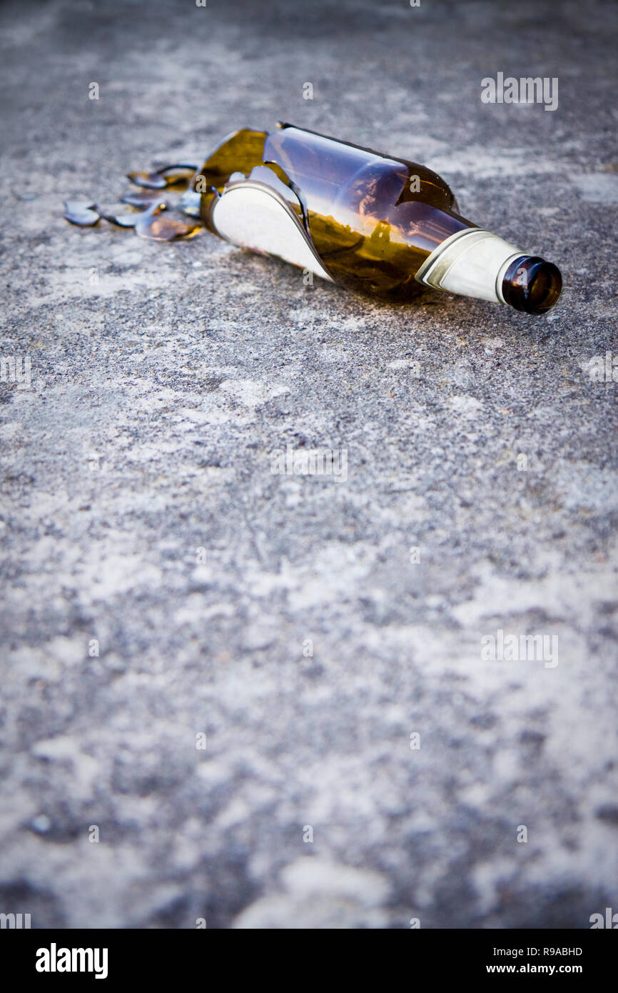 Alcohol Bottle Smashed Stock Photos & Alcohol Bottle Smashed Stock ...
