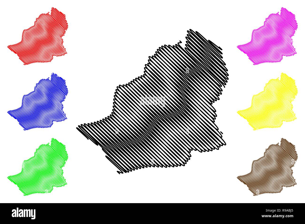 Kars (Provinces of the Republic of Turkey) map vector illustration ...