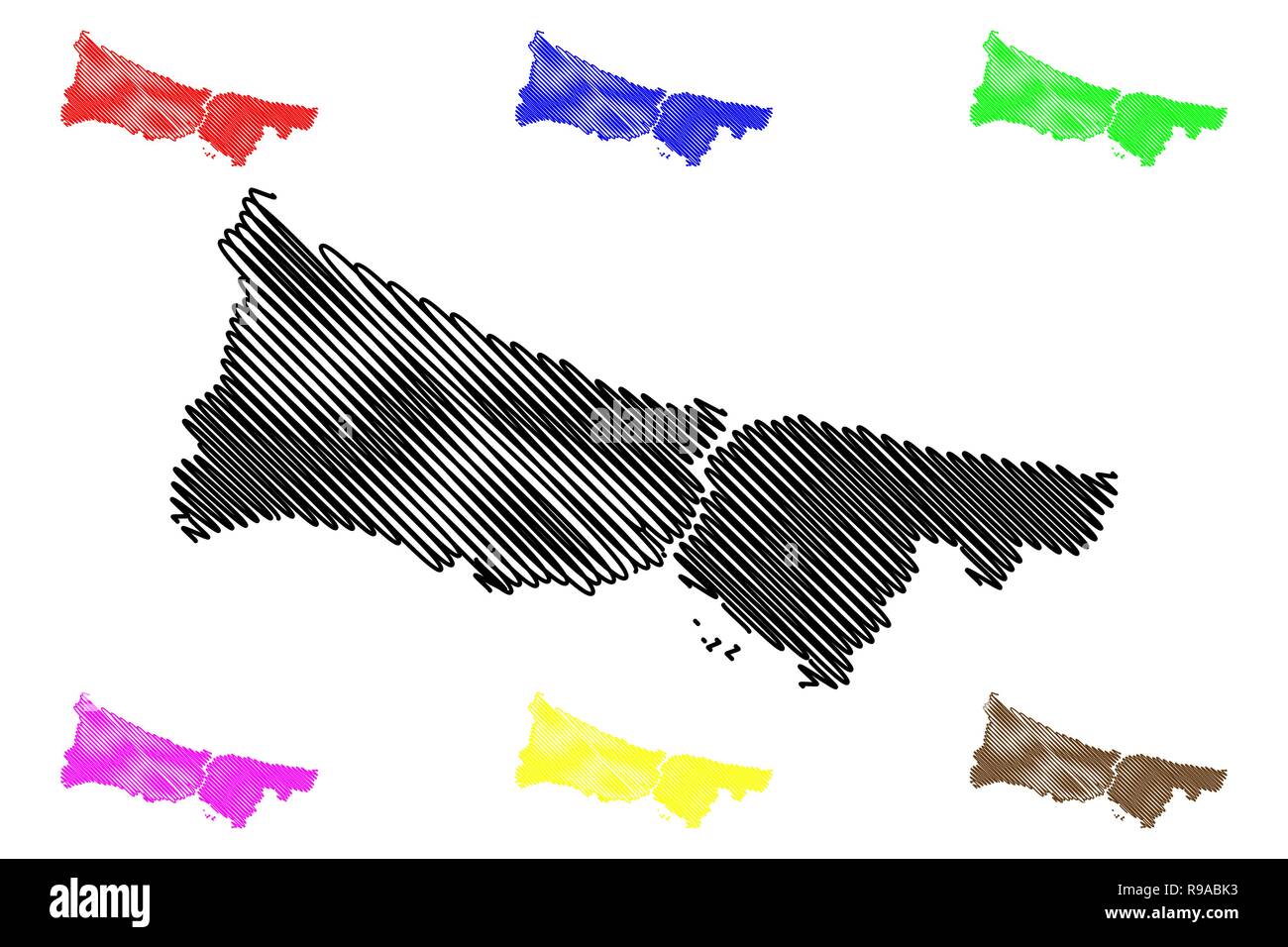 Istanbul (Provinces of the Republic of Turkey) map vector illustration ...