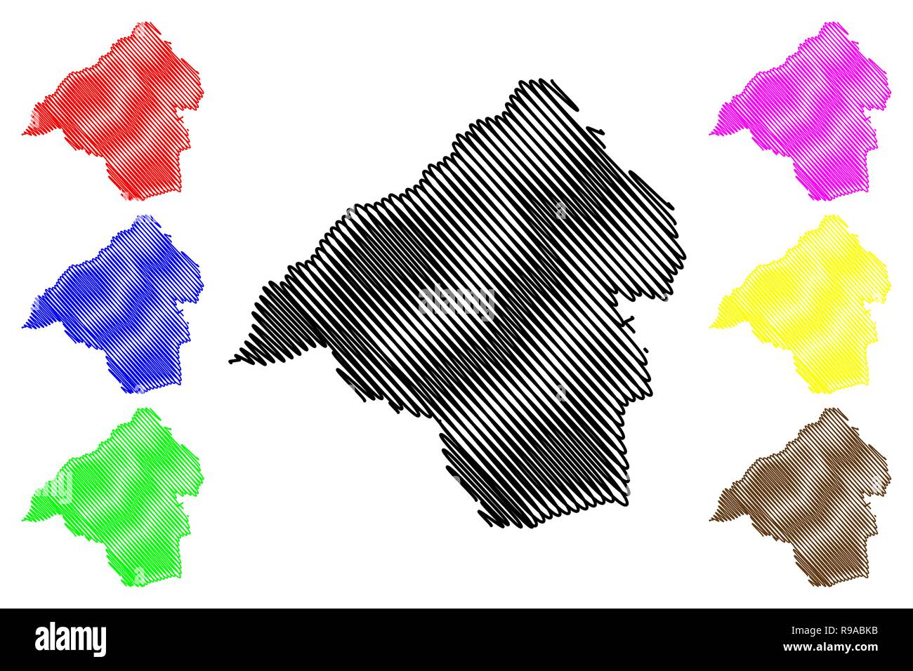 Isparta (Provinces of the Republic of Turkey) map vector illustration ...