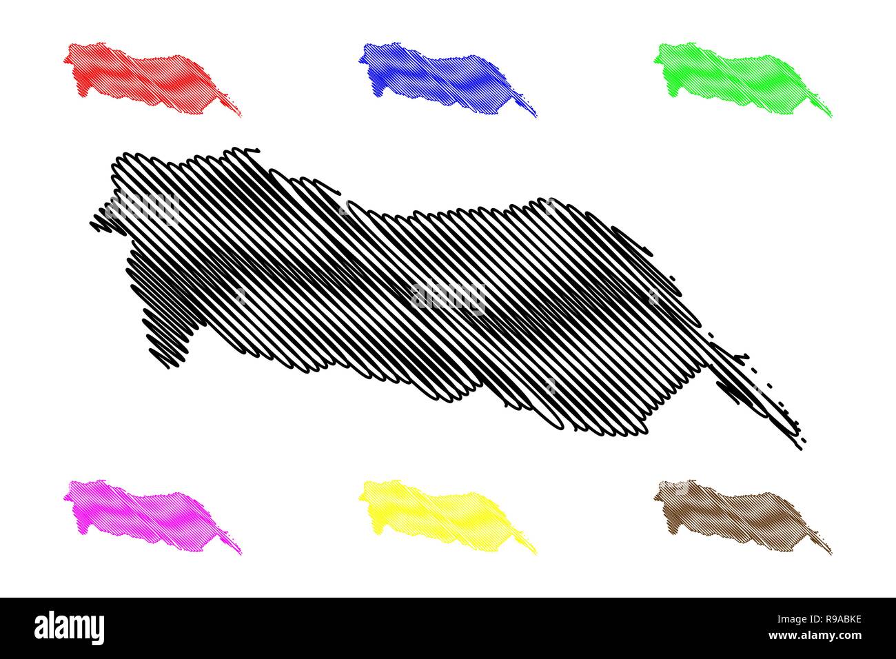 Igdir (Provinces of the Republic of Turkey) map vector illustration, scribble sketch Igdir ili ...