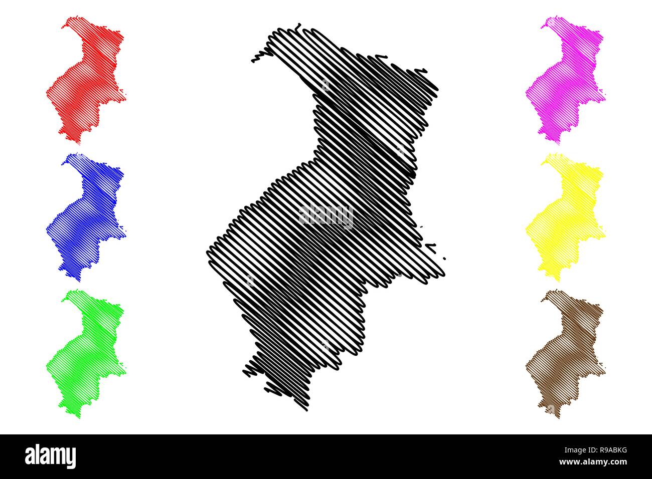 Hatay (Provinces of the Republic of Turkey) map vector illustration ...