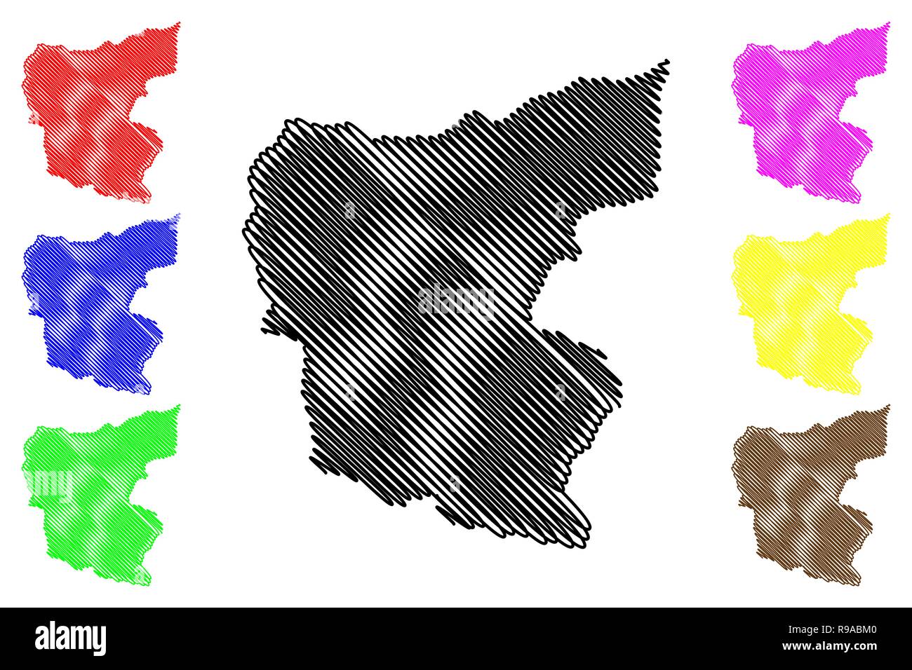Giresun (Provinces of the Republic of Turkey) map vector illustration ...