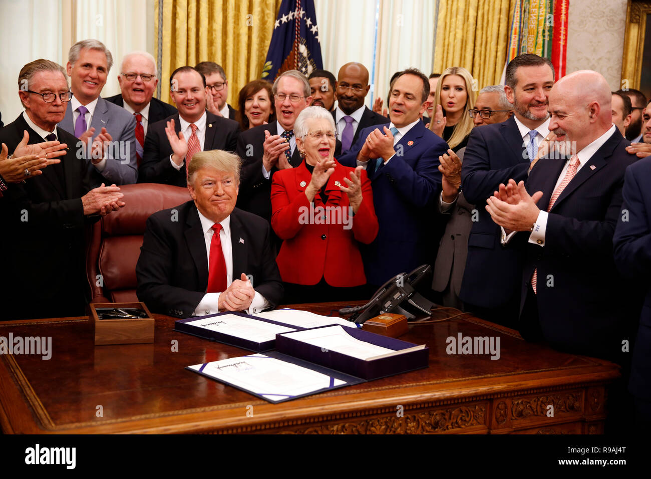 United States President Donald J. Trump participates in a signing ...