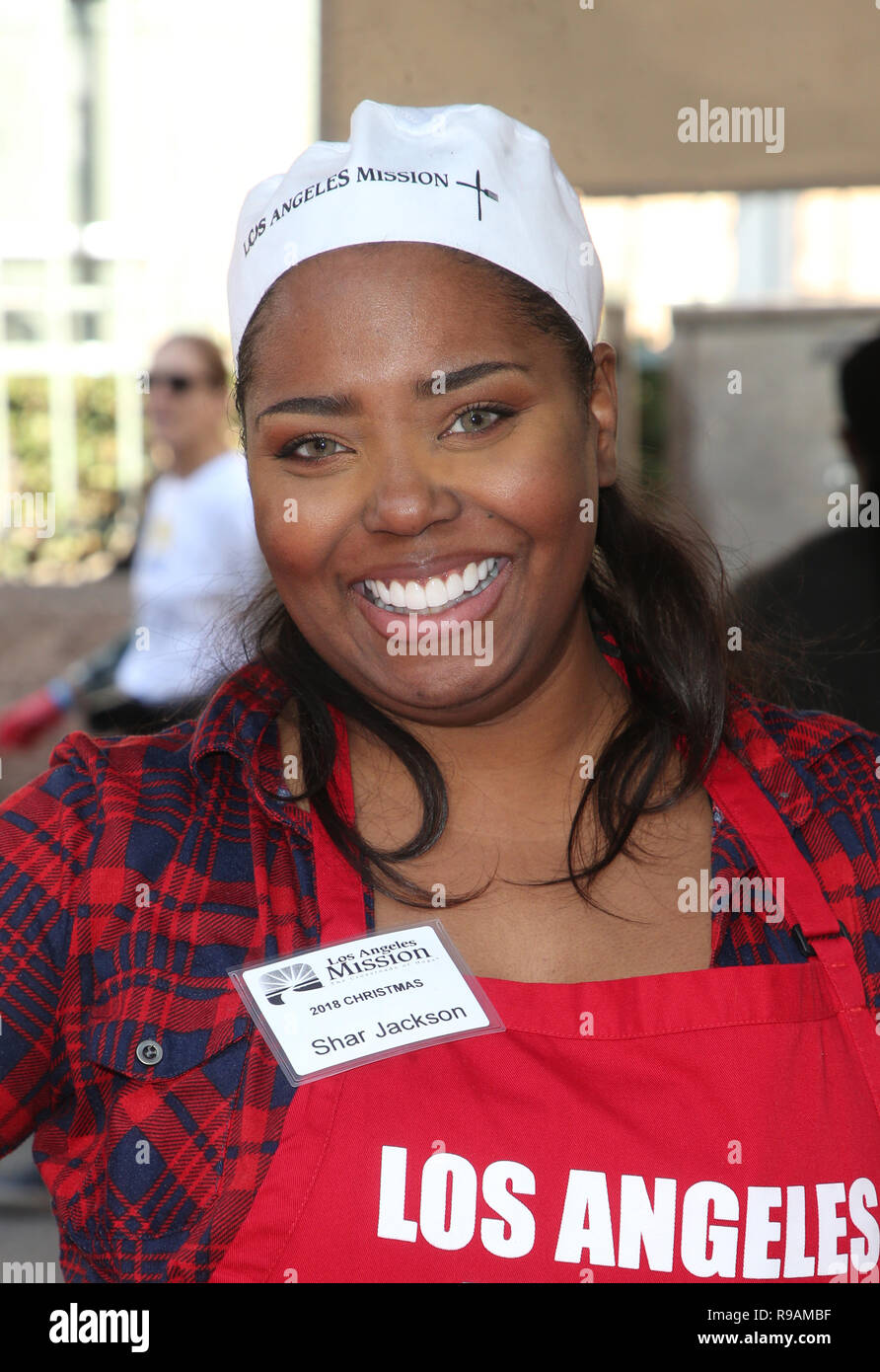 Los Angeles, Ca, USA. 21st Dec, 2018. Shar Jackson, at the Los Angeles Mission Christmas Event ...