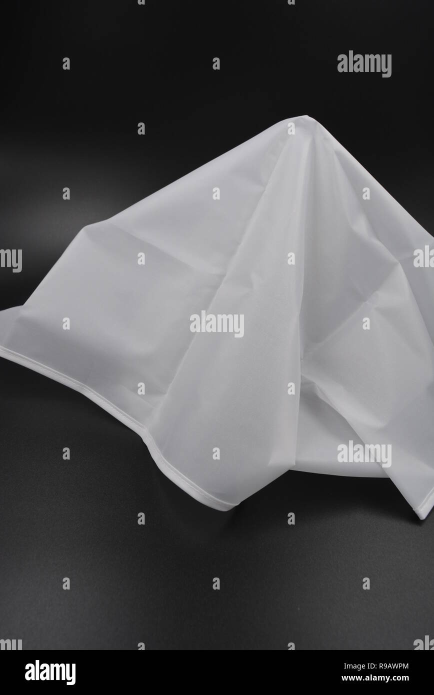 White translucent fabric for light scattering on a stylish black ...