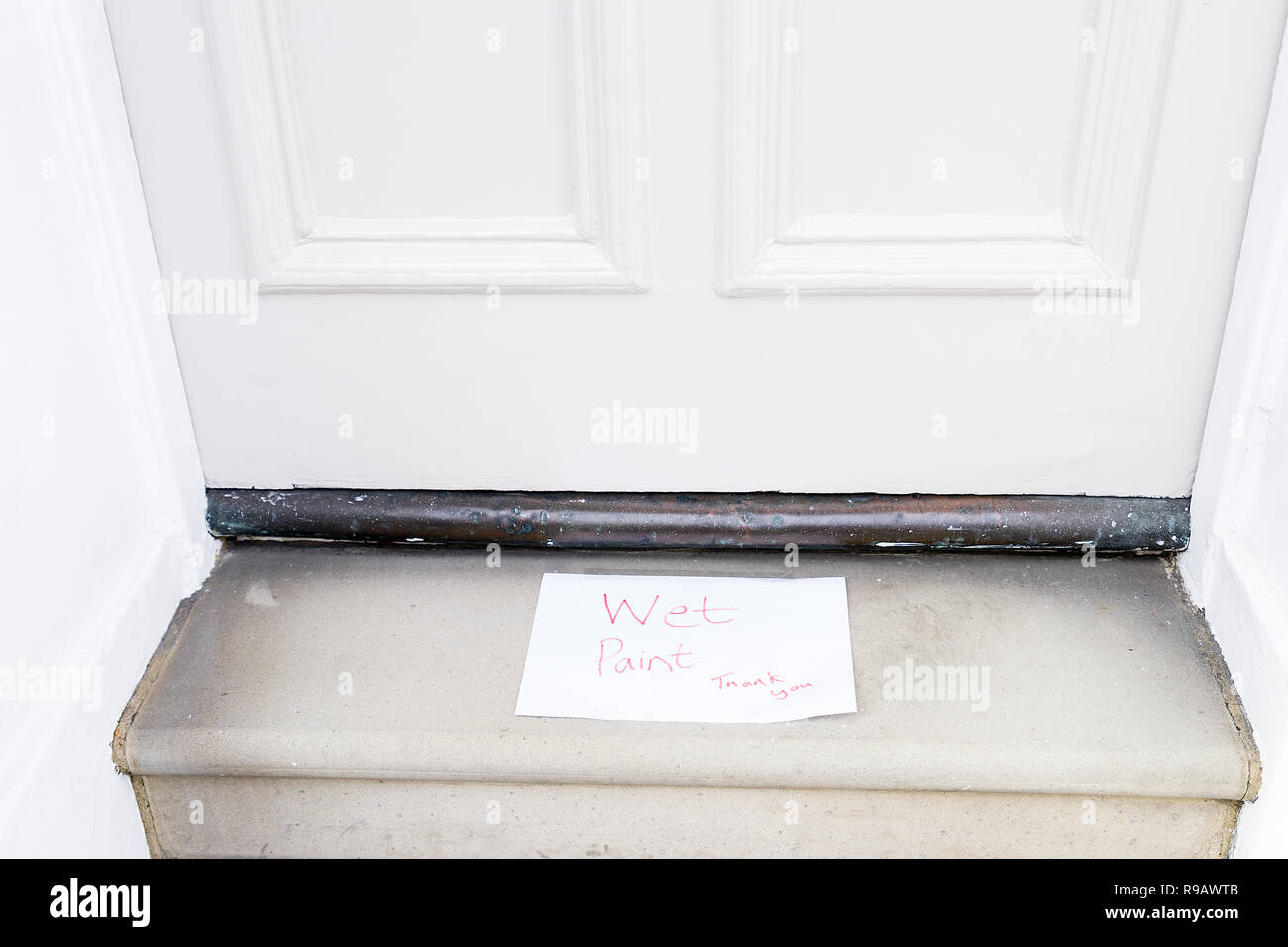 Wet paint warning sign hi-res stock photography and images - Alamy