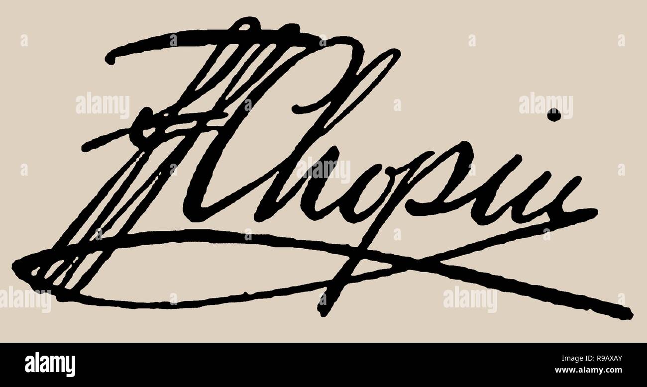 Signature of Frédéric Chopin Stock Photo - Alamy