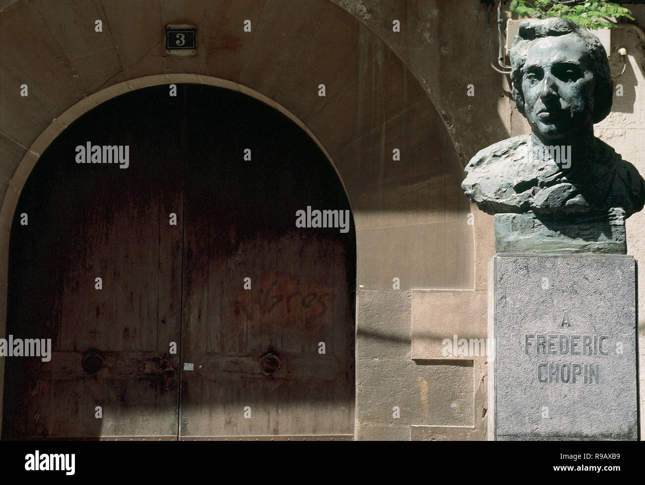 CHOPIN, Frederic (1810-1849). Polish composer. Bust. Majorca. Balearic ...