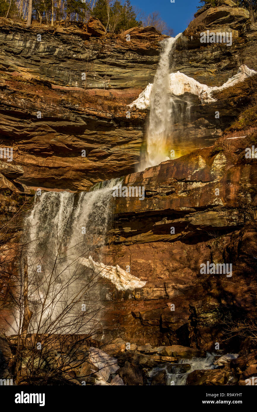 Kaaterskill Falls in the Catskill Mountains in New York on a Spring day ...