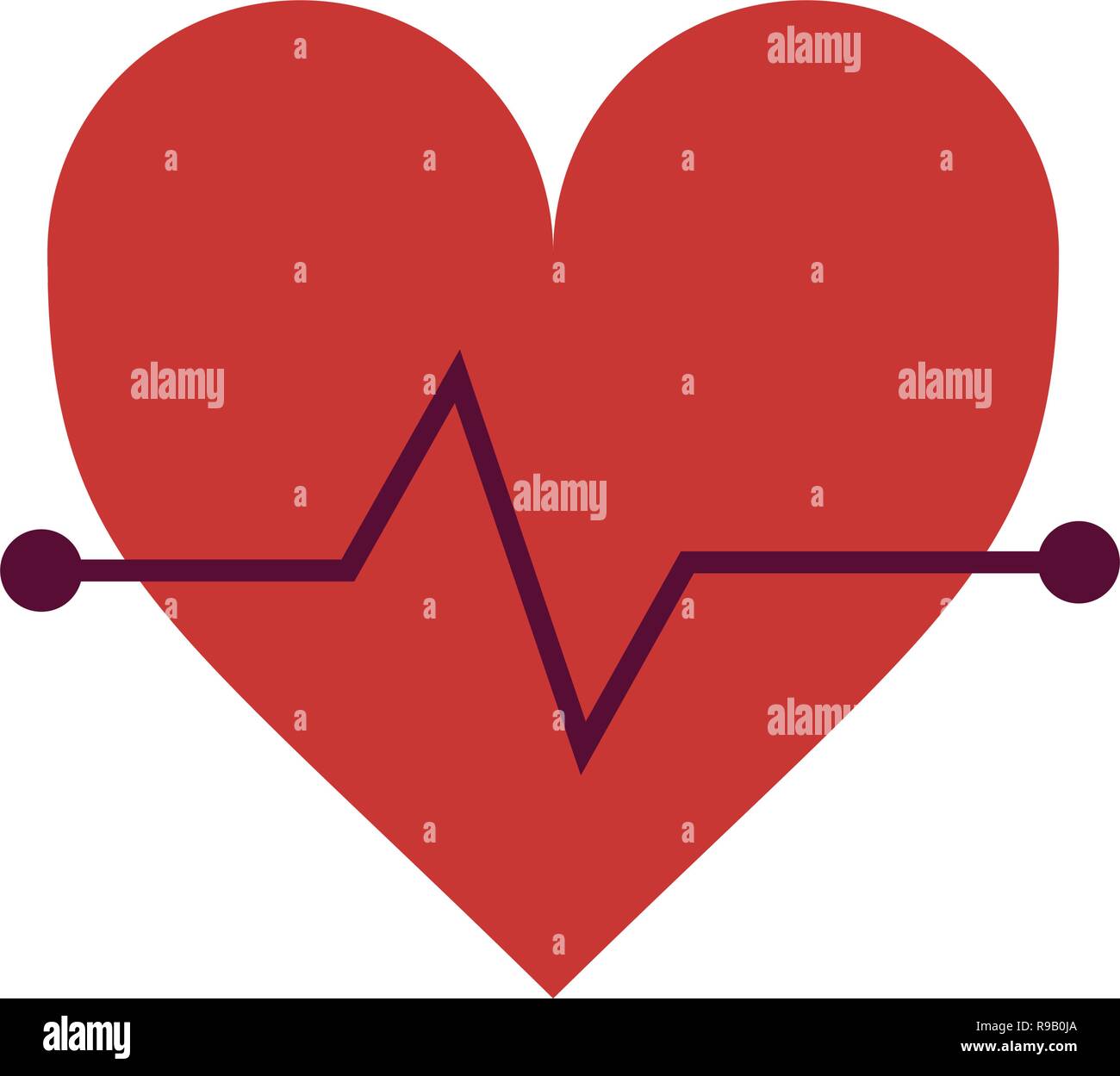 Heartbeat medical symbol Stock Vector Image & Art - Alamy
