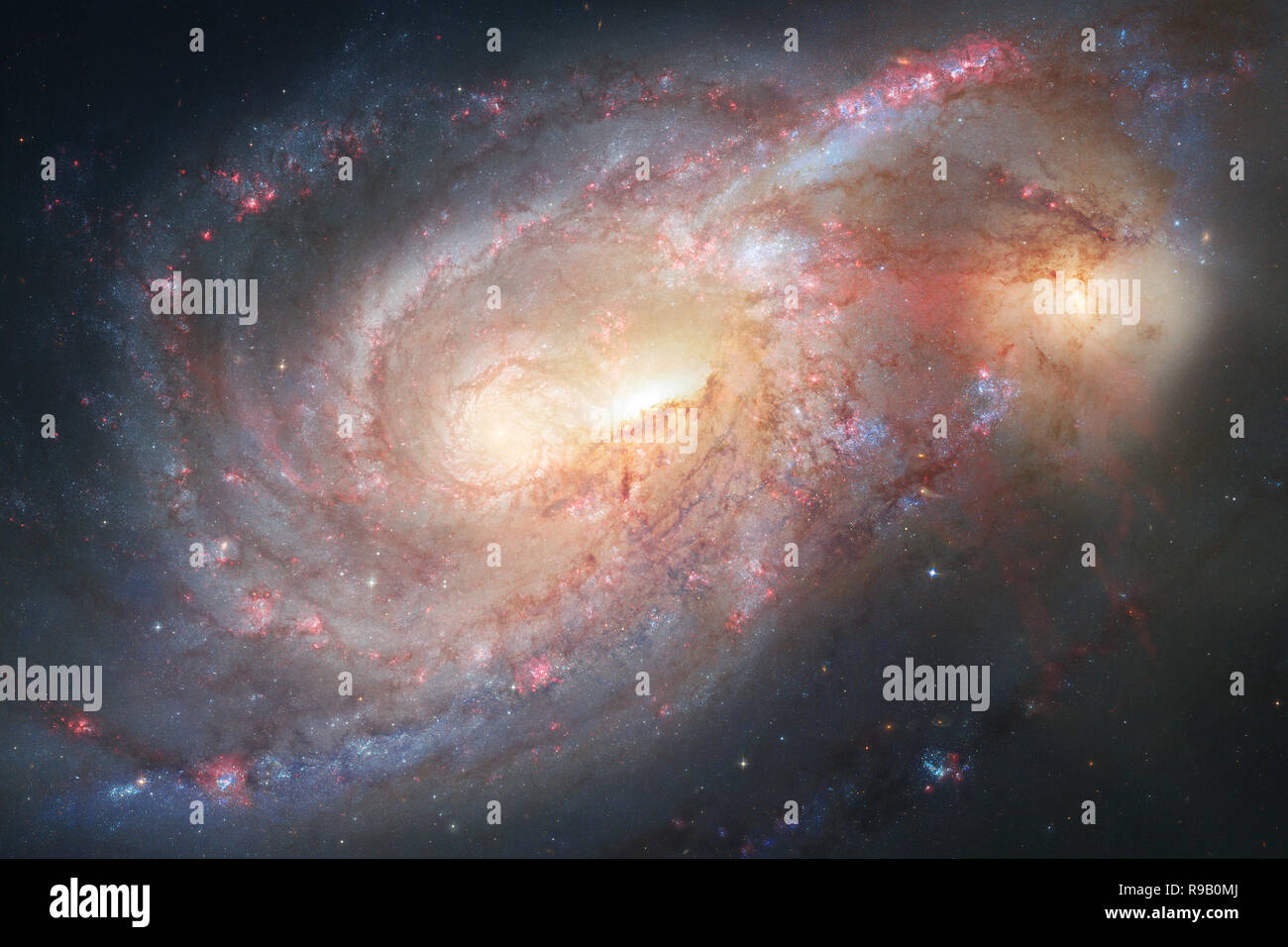 Nebulas, galaxies and stars in beautiful composition. Deep space art ...