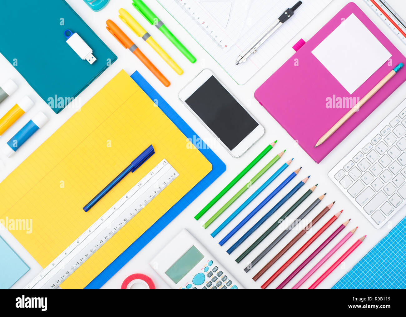 Back to school background header Stock Photo - Alamy