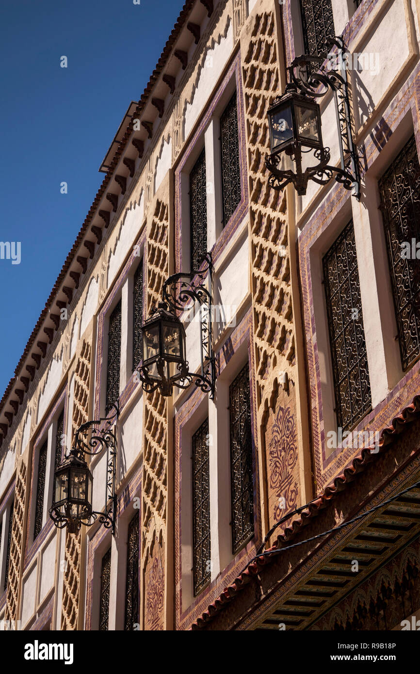Morocco, Tangier, Medina, Place Socco, architecture of traditional old ...
