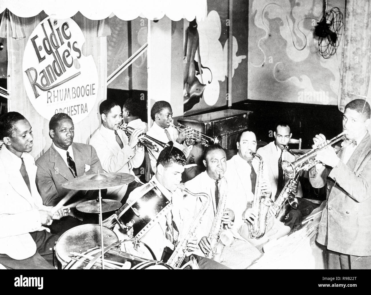 Miles Davis with Eddie Randle's Blue Devils, St Louis, 1944 Stock Photo ...