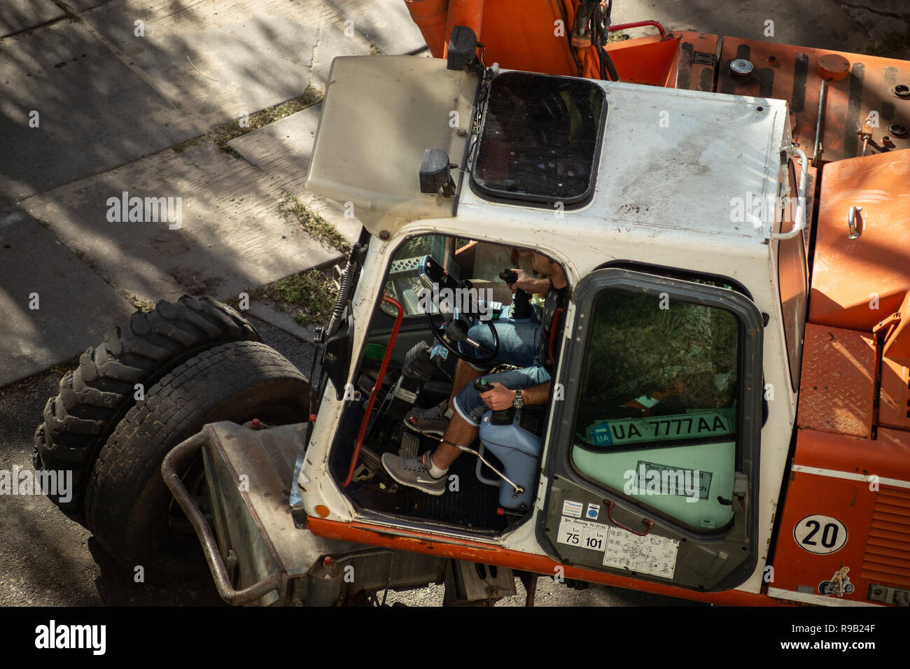 Excavator controls hi-res stock photography and images - Alamy
