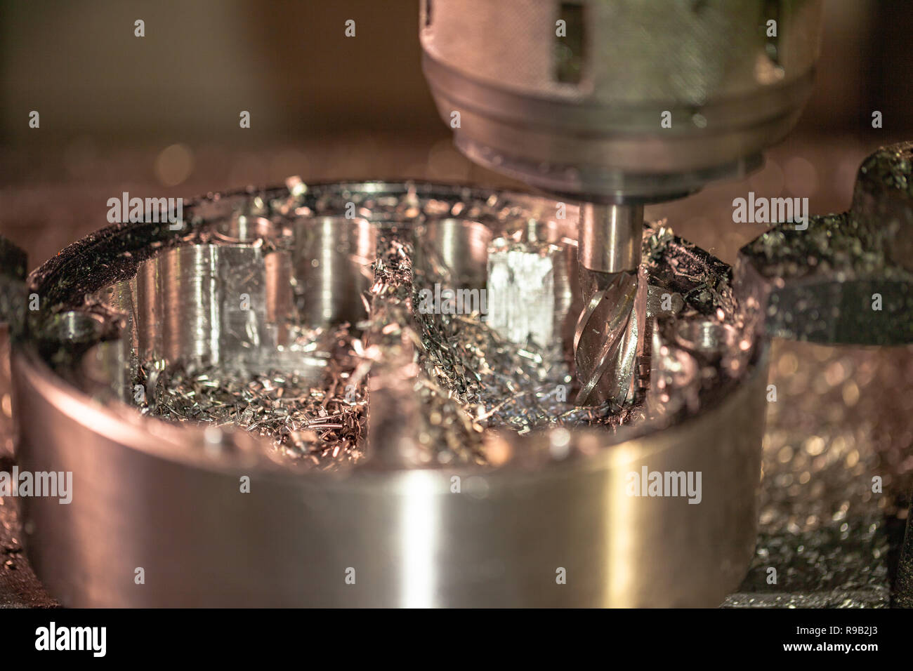 A special drill bit for steel drilling to mount new parts of the ...