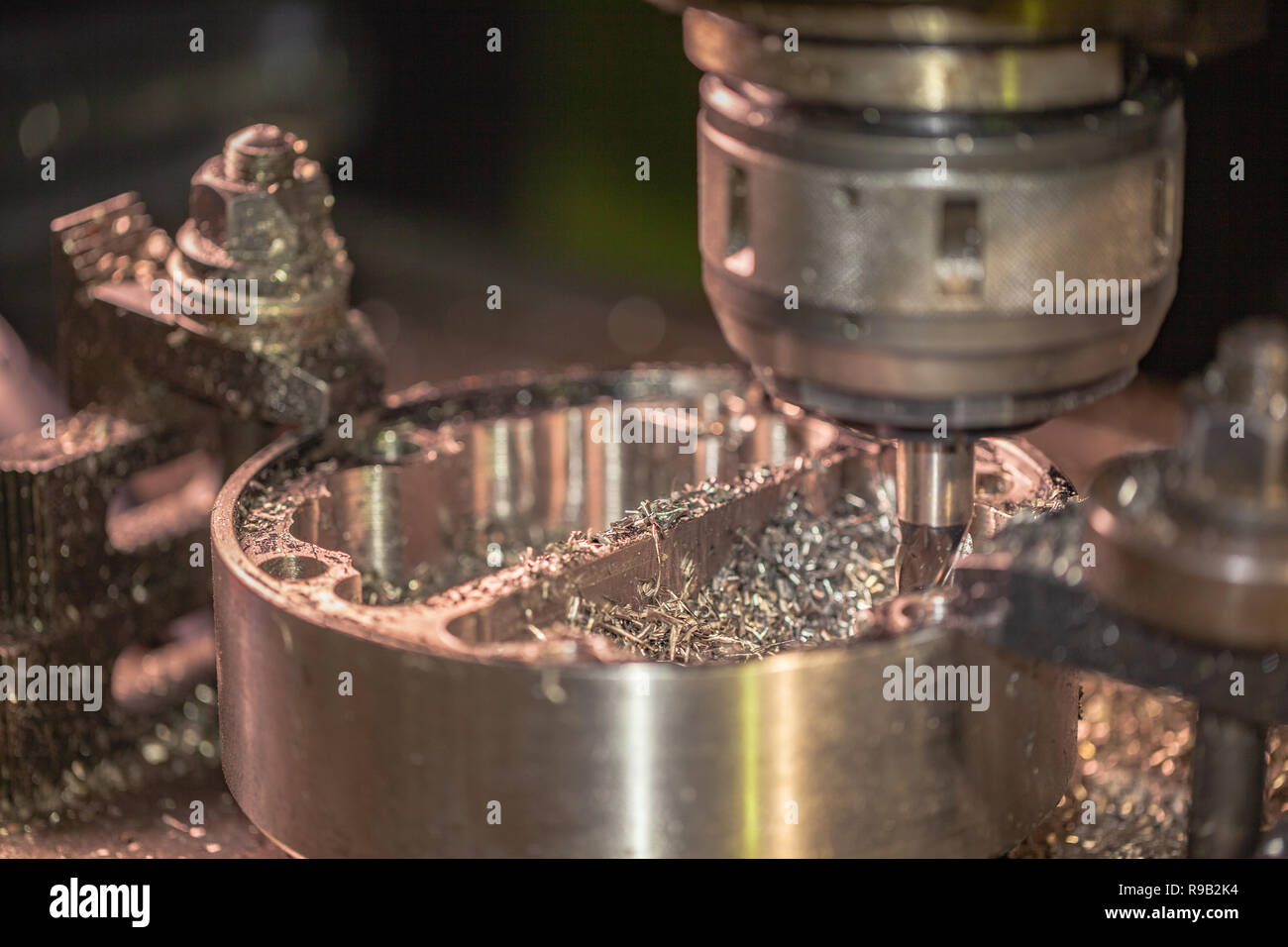 A special drill bit for steel drilling to mount new parts of the ...