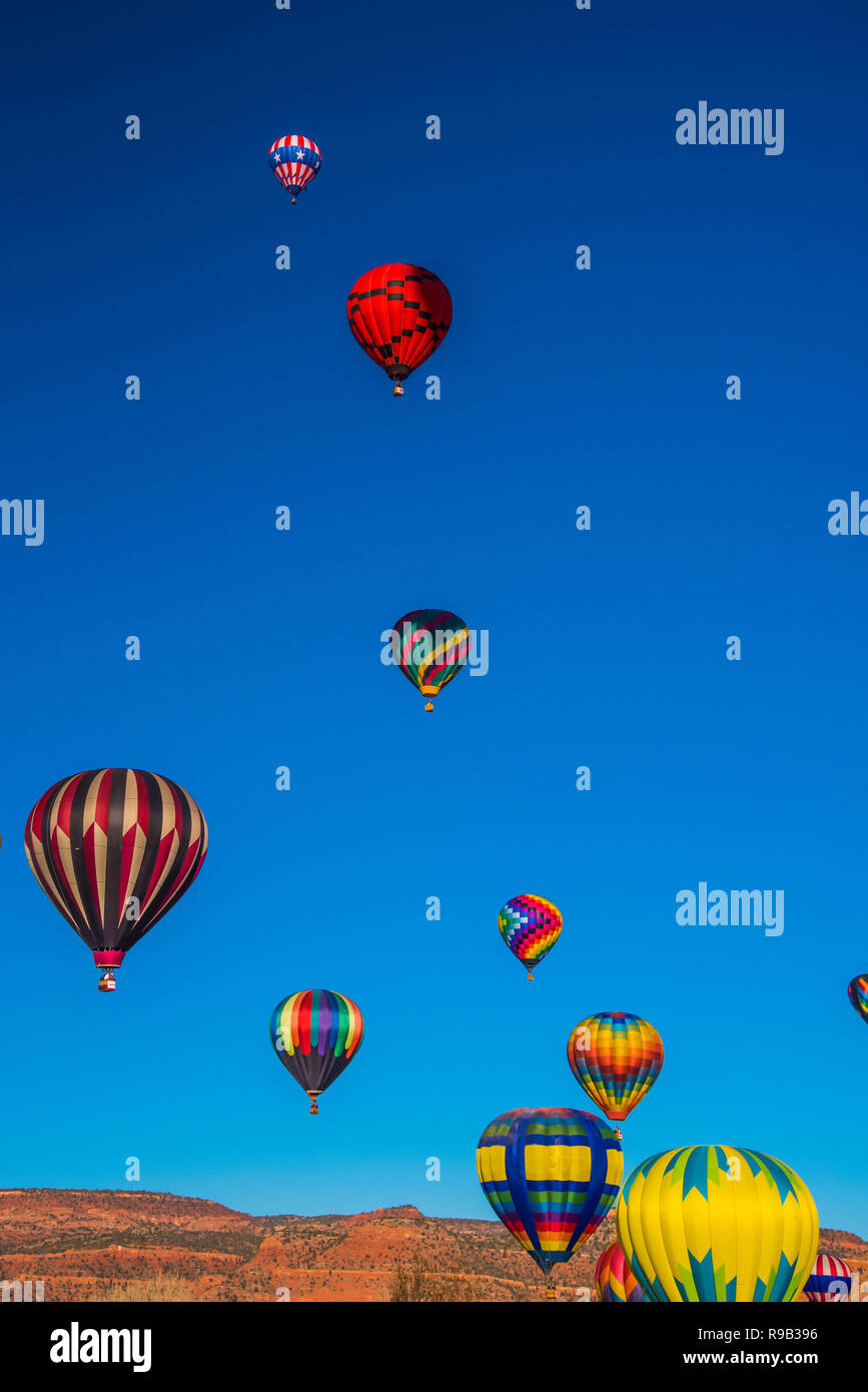 High red cliffs that contrast with the blue sky hi-res stock ...