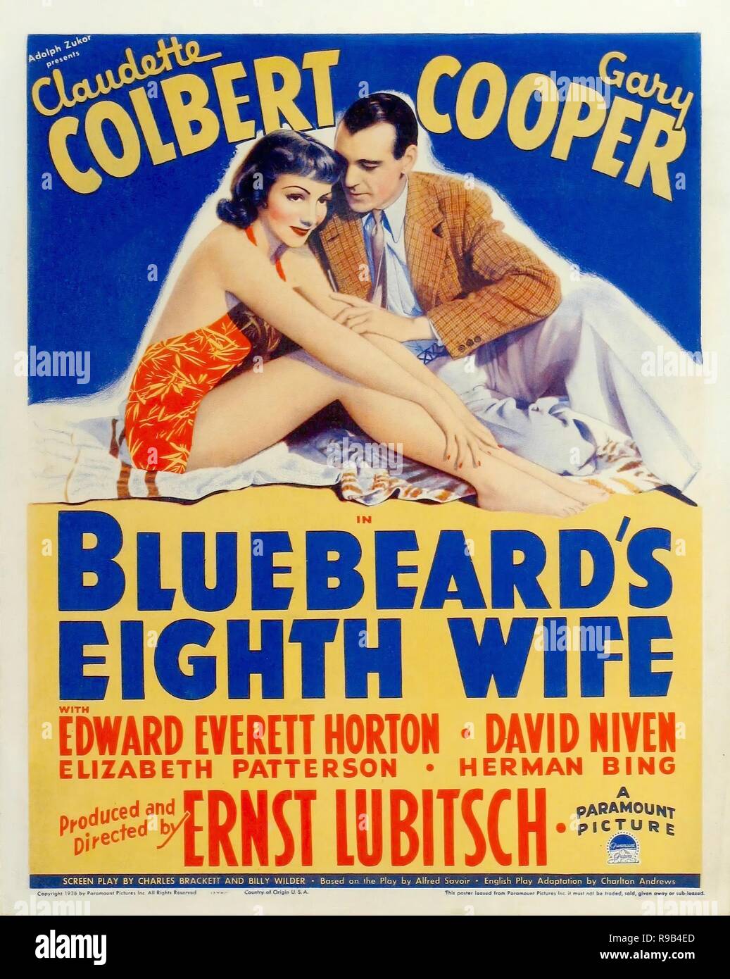 Original film title: BLUEBEARD'S EIGHTH WIFE. English title: BLUEBEARD ...