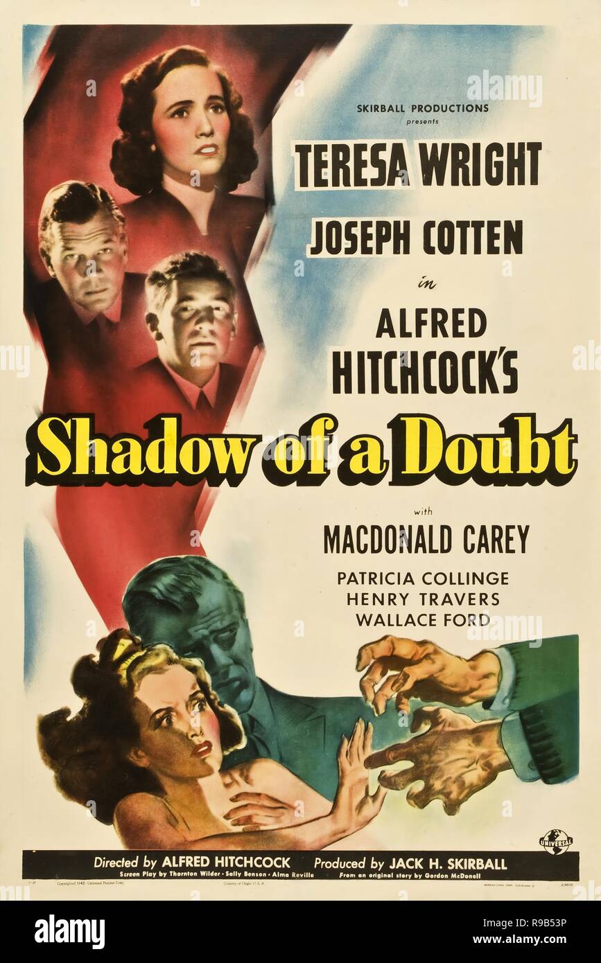 Original film title: SHADOW OF A DOUBT. English title: SHADOW OF A DOUBT. Year: 1943. Director ...