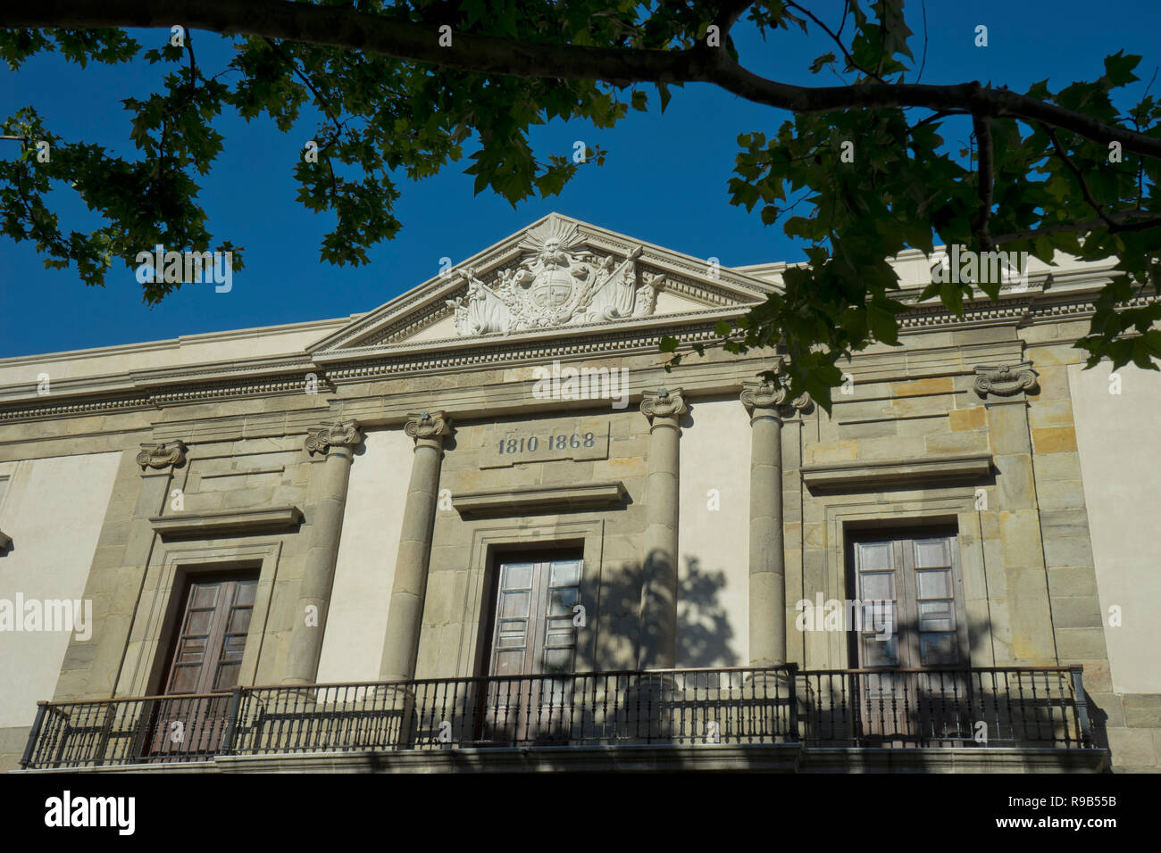 Listed buildings in the historical old colonial town area of Montevideo ...
