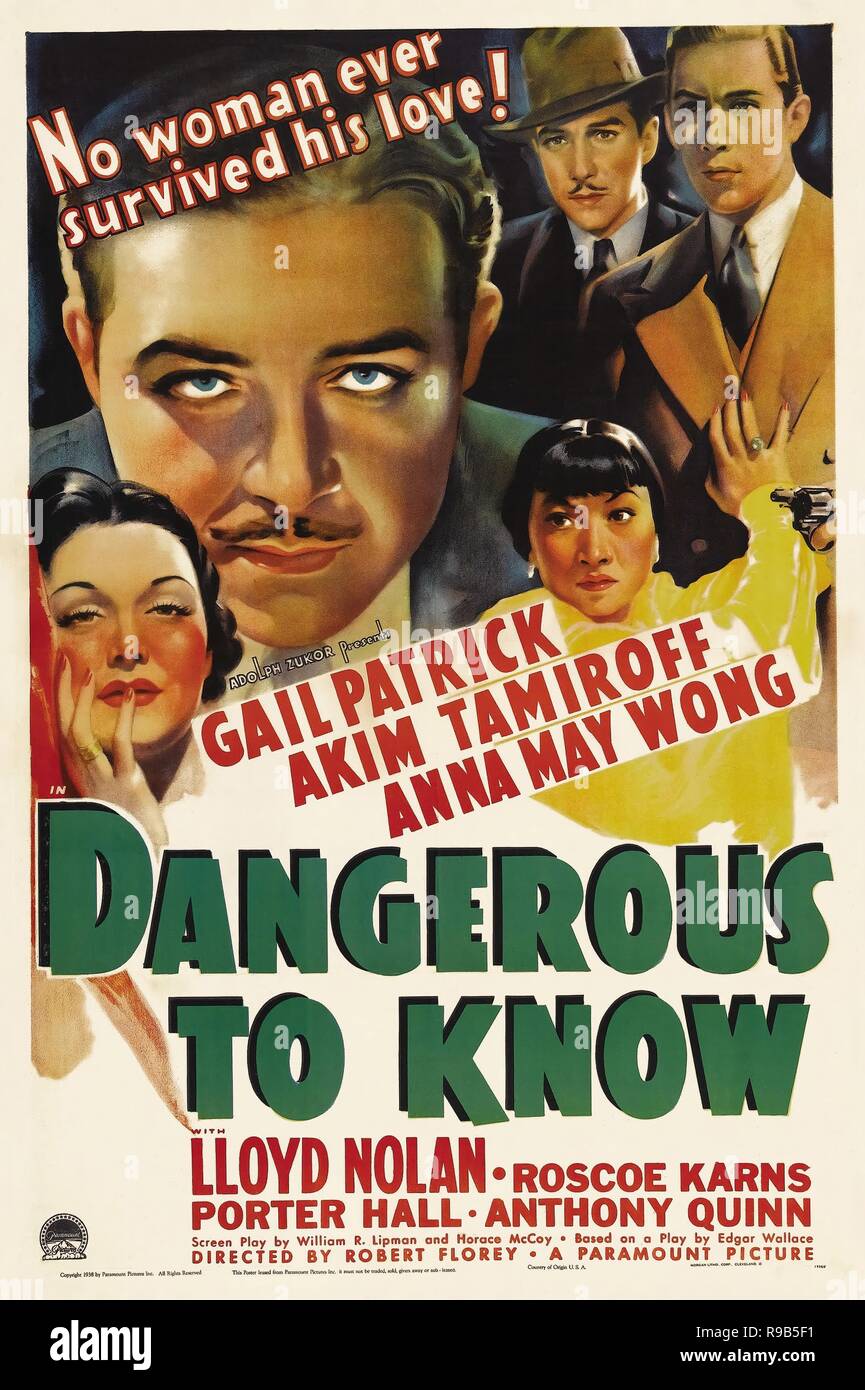 Original film title: DANGEROUS TO KNOW. English title: DANGEROUS TO ... Original film title: DANGEROUS TO KNOW. English title: DANGEROUS TO ...