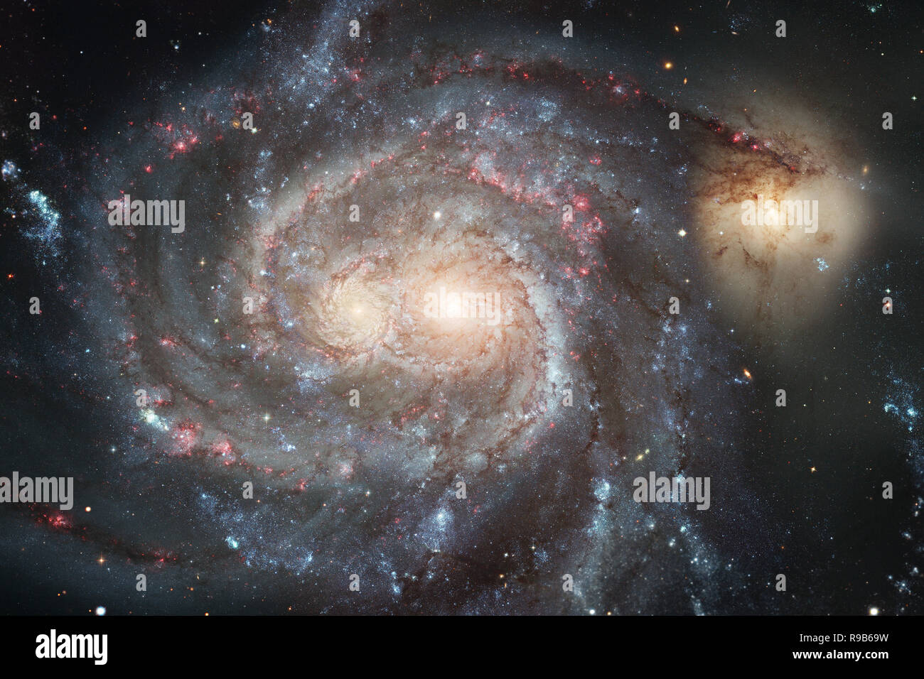 Nebulas, galaxies and stars in beautiful composition. Deep space art ...