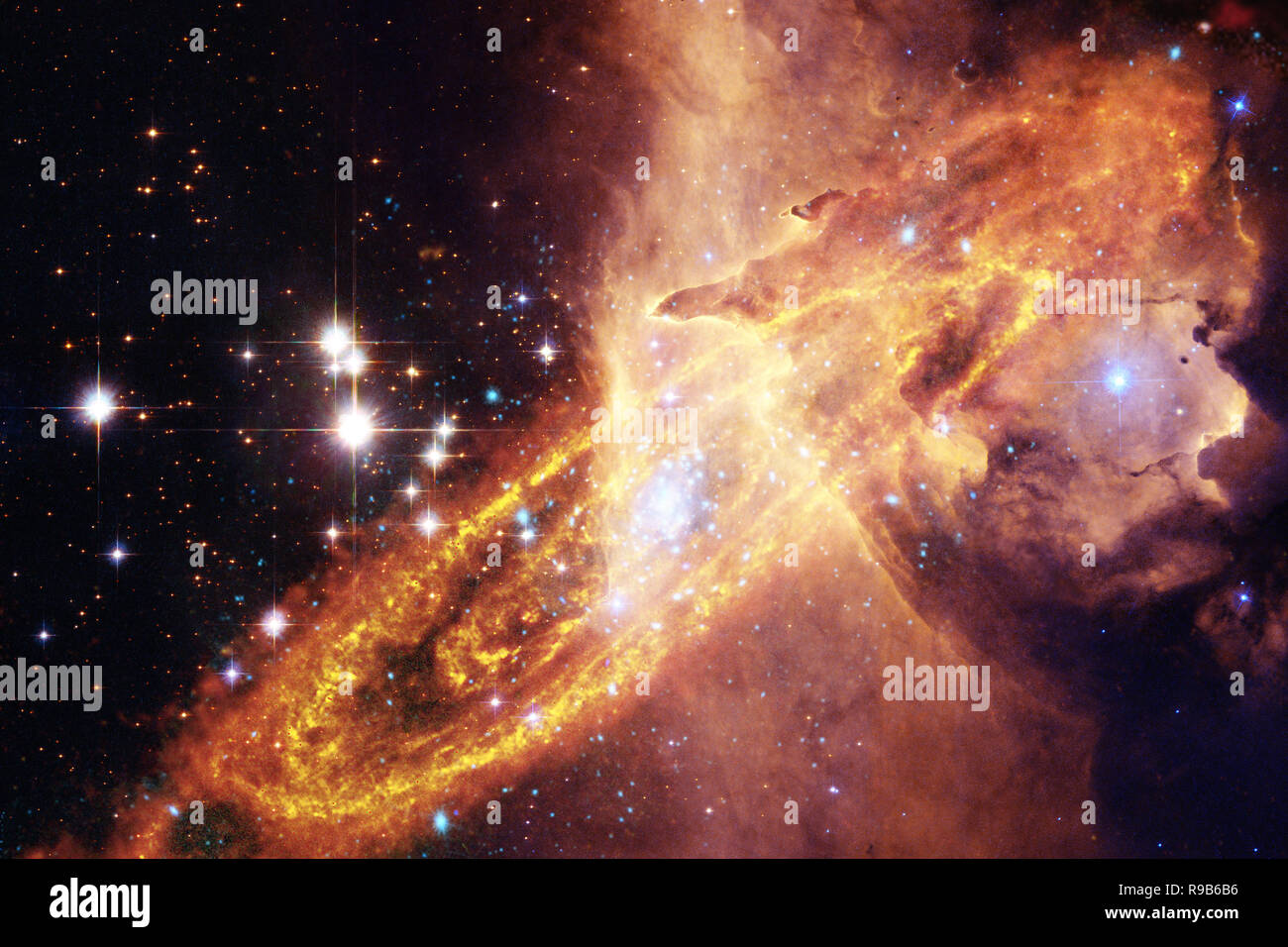 Nebulae and many stars in outer space. Elements of this image furnished ...