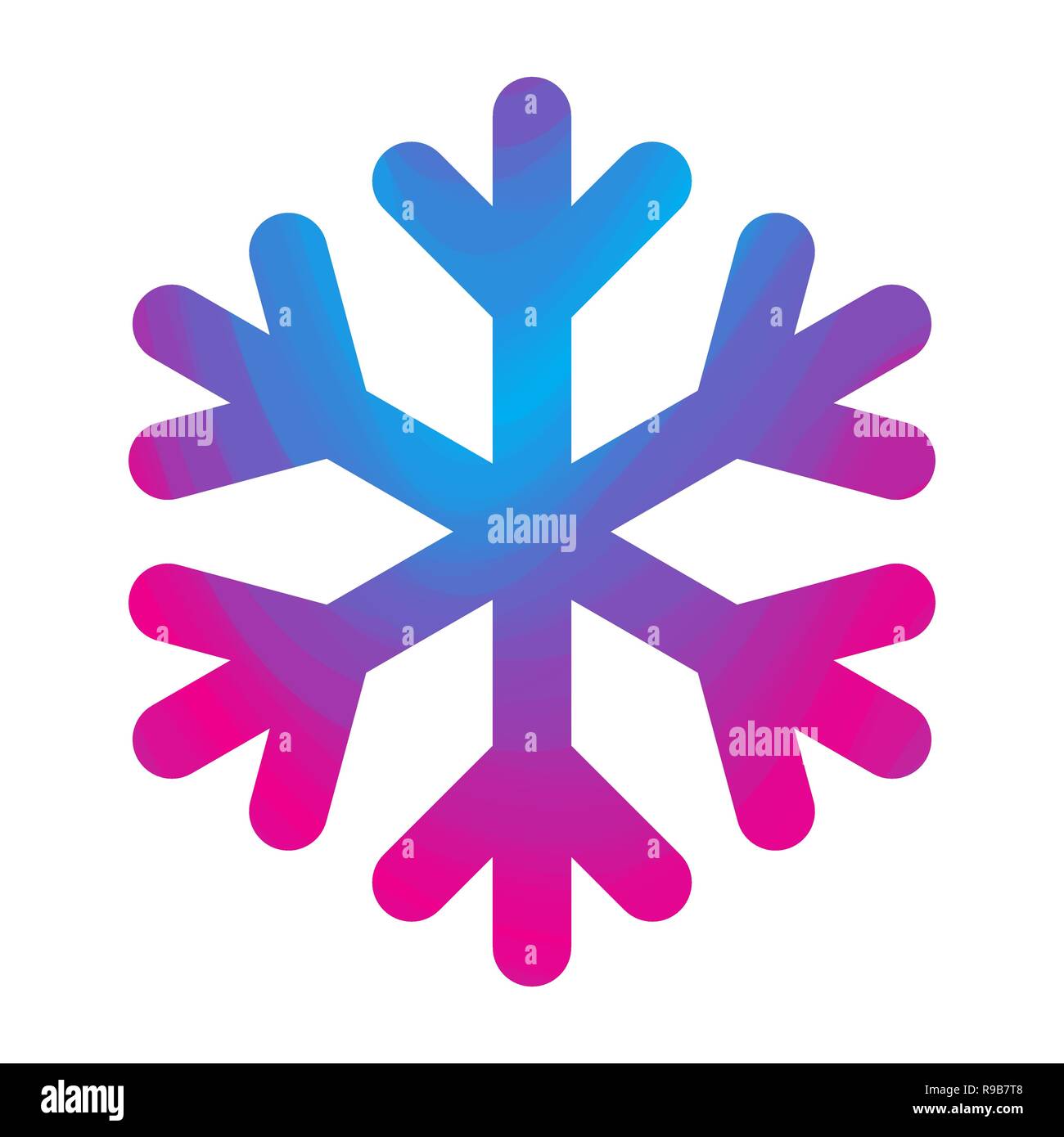 Abstract snowflake icon. Vector illustration. Colorful snowflake symbol ...