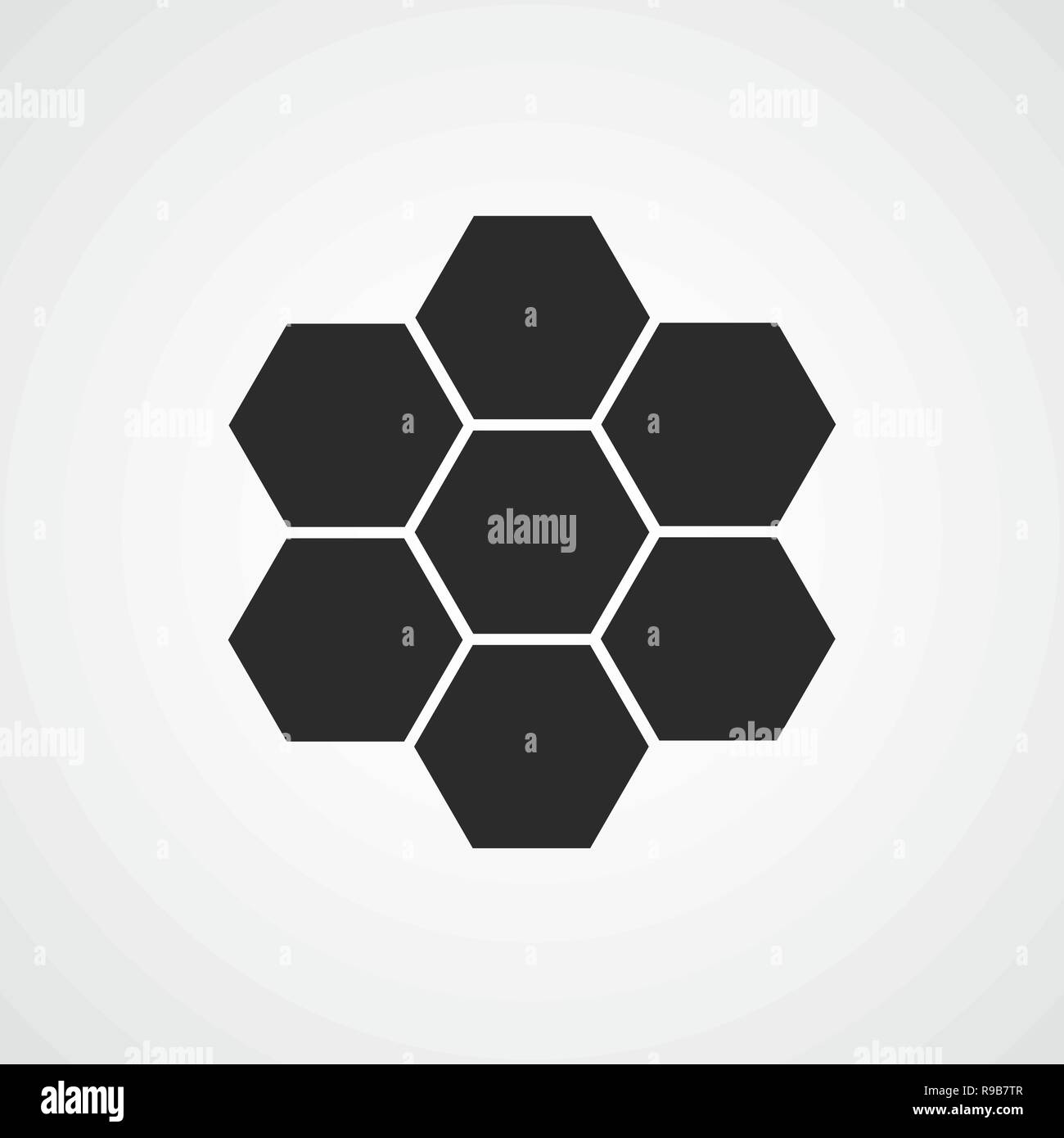 Honeycomb icon. Vector illustration. Flat honeycomb icon isolated Stock ...
