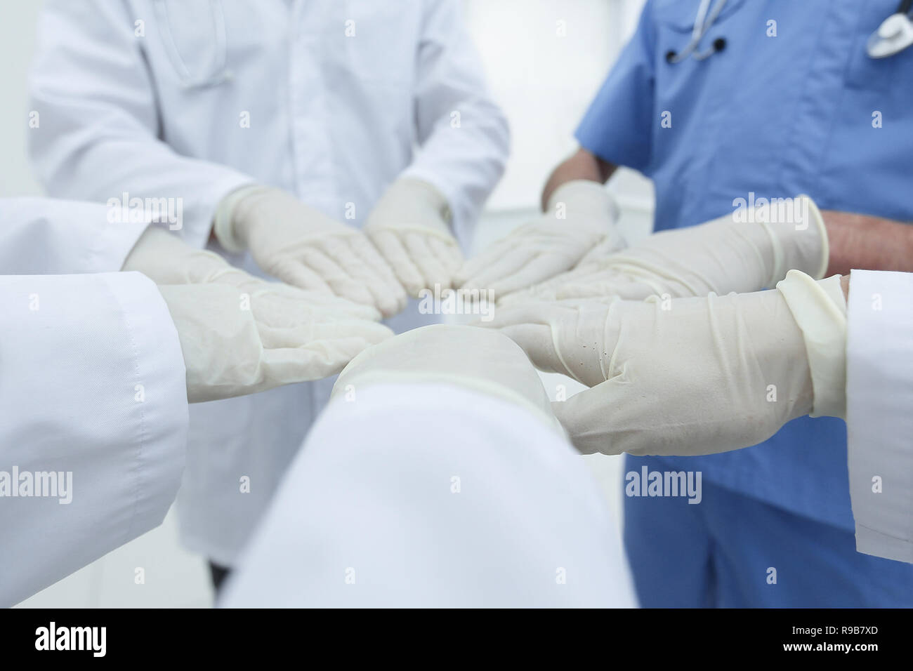Team spirit before and after treatment Stock Photo - Alamy