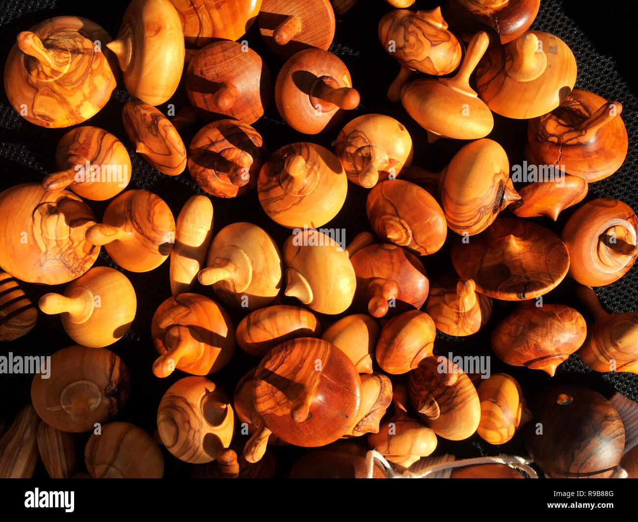 Pile of wooden objects Stock Photo - Alamy