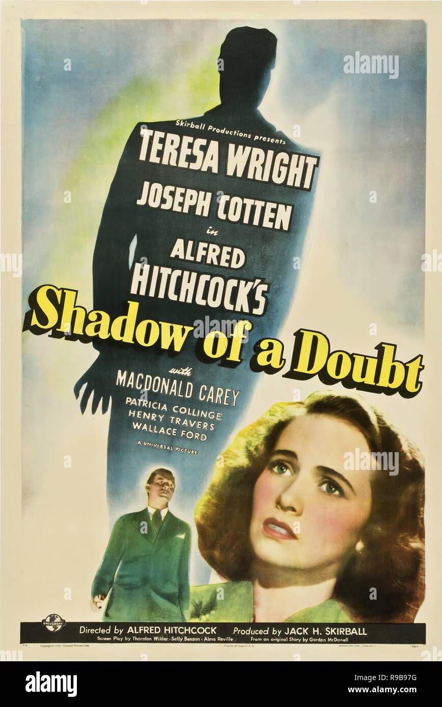 Original film title: SHADOW OF A DOUBT. English title: SHADOW OF A ...