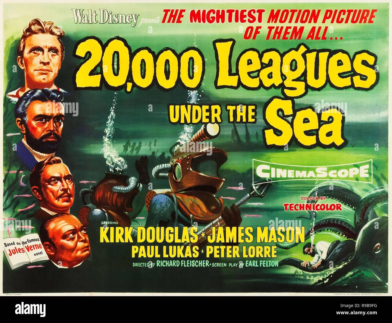 20000 Leagues Under The Sea 1954 Poster