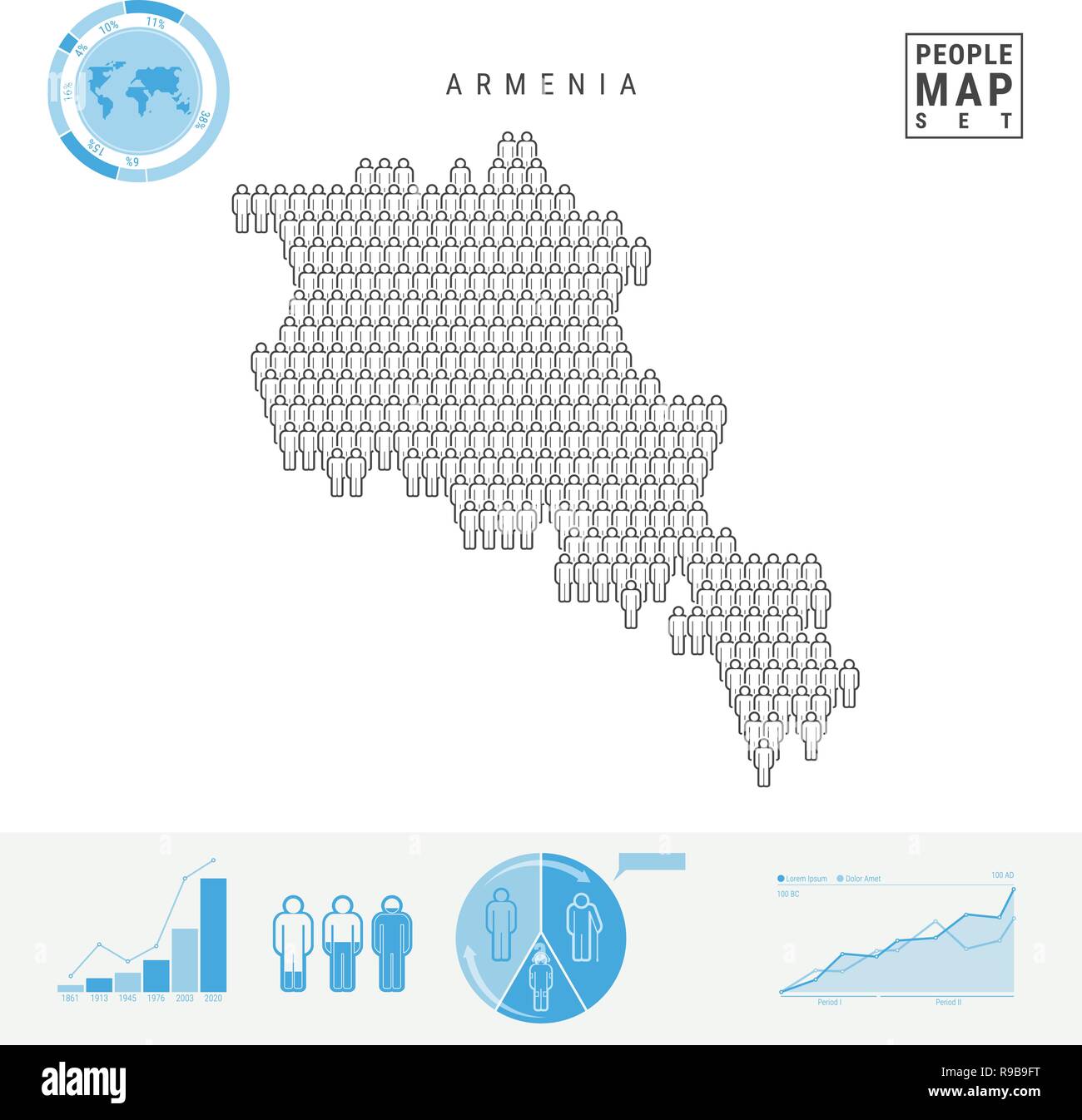 Armenia People Icon Map. People Crowd in the Shape of a Map of Armenia ...