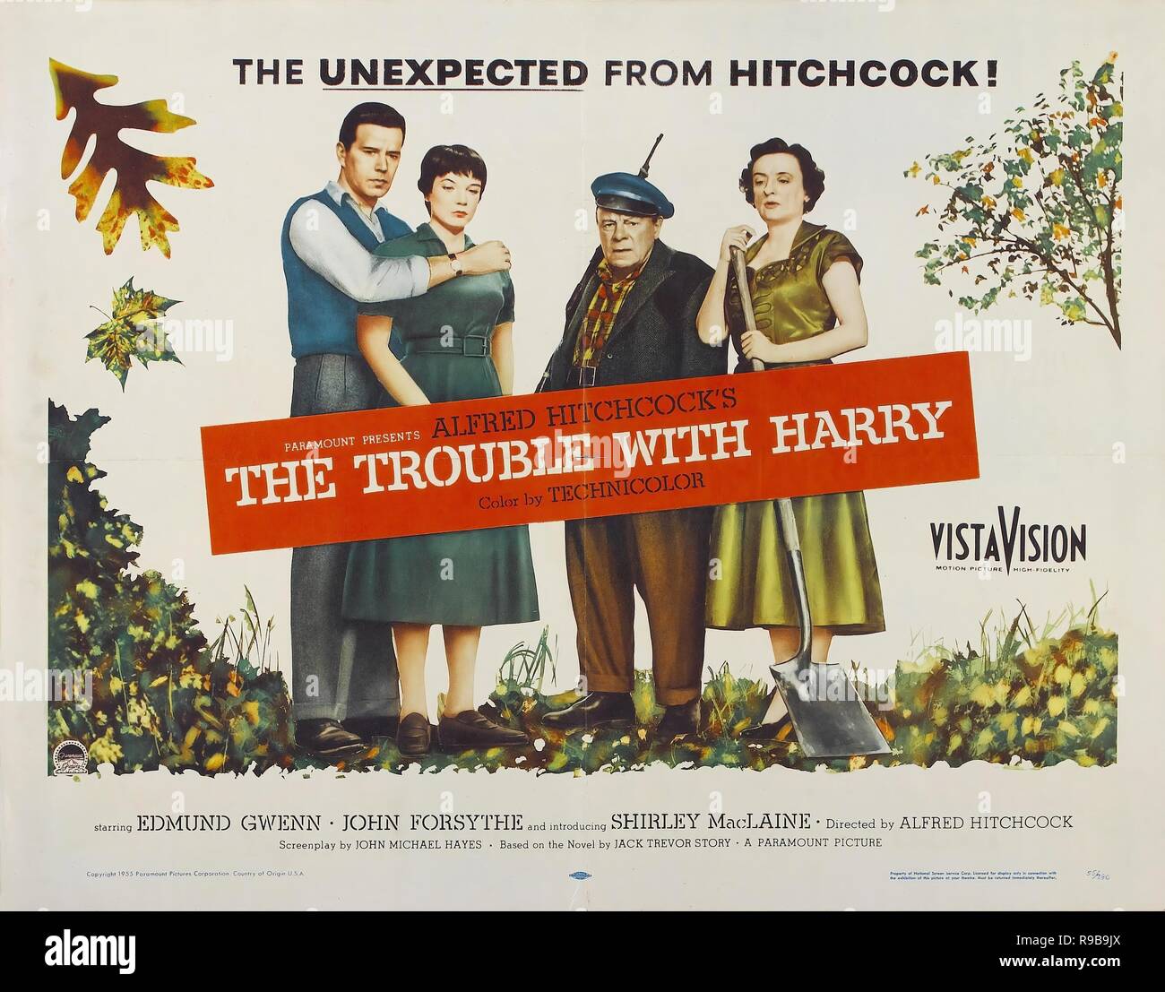 Film poster the trouble with harry hi-res stock photography and images ...
