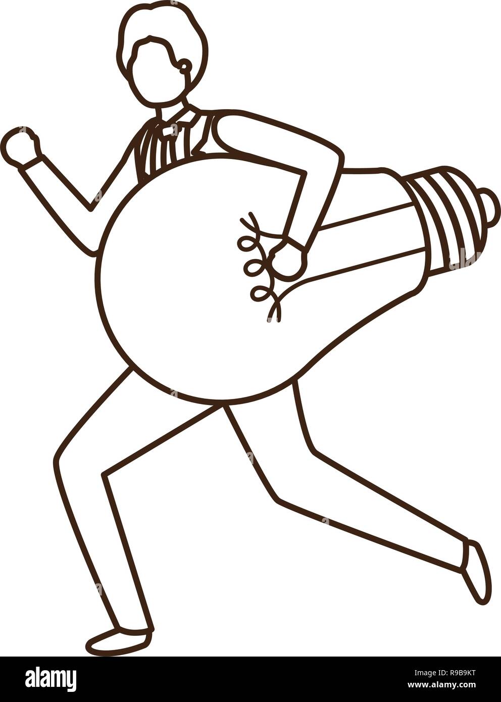 Businessman with lightbulb avatar character Stock Vector Image & Art ...